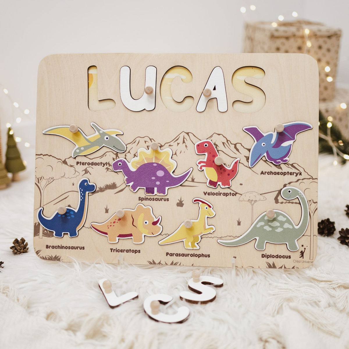 Dinosaur Name Puzzle Board 🞺 ChildUniverse