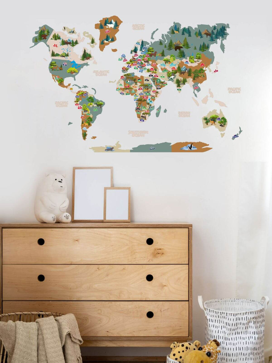 Kids Wall Map 🟆 Interactive Wall Map for Kids ChildUniverse