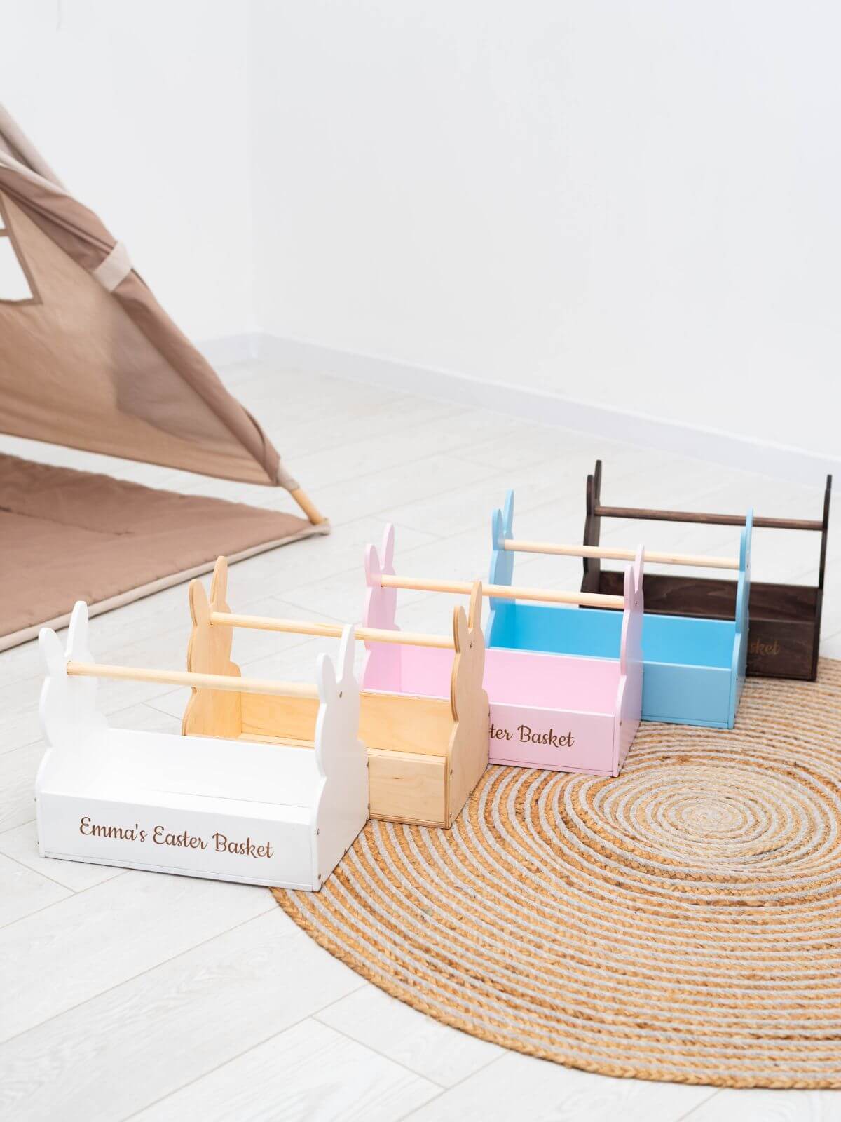 Wood Easter Basket Easter 2024 with ChildUniverse