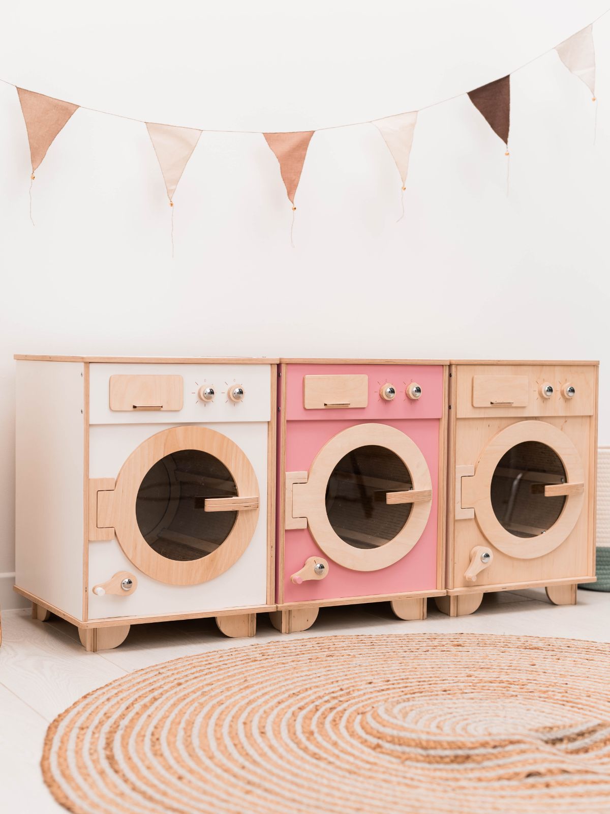 Natural Wooden Toy Washing Machine • Child Universe