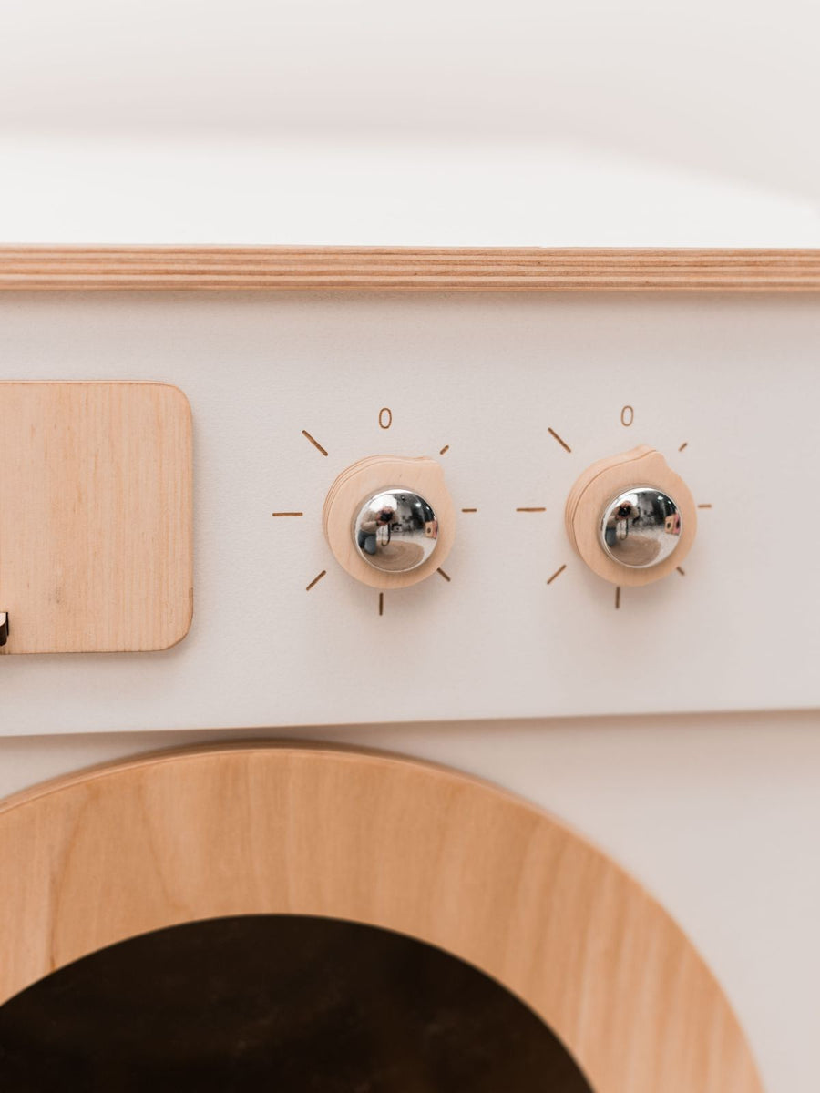 Natural Wooden Toy Washing Machine • Child Universe