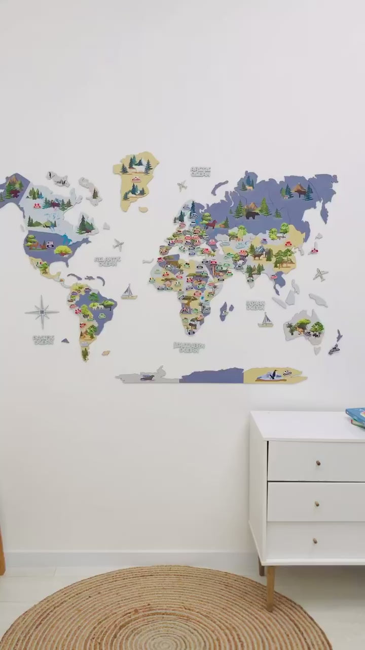 Kids Wall Map 🟆 Interactive Wall Map for Kids ChildUniverse