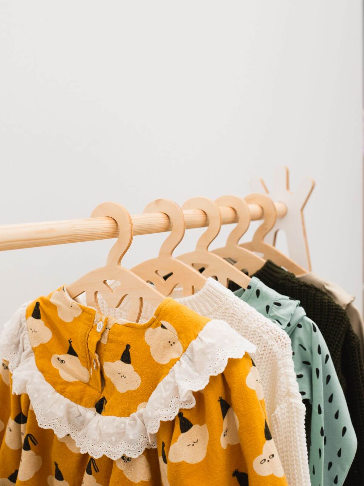 Pack of 5 Wooden Baby Hangers In Stock at ChildUniverse