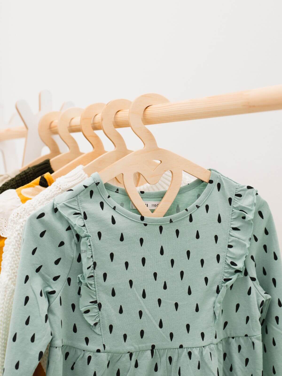 Pack of 5 Wooden Baby Hangers In Stock at ChildUniverse