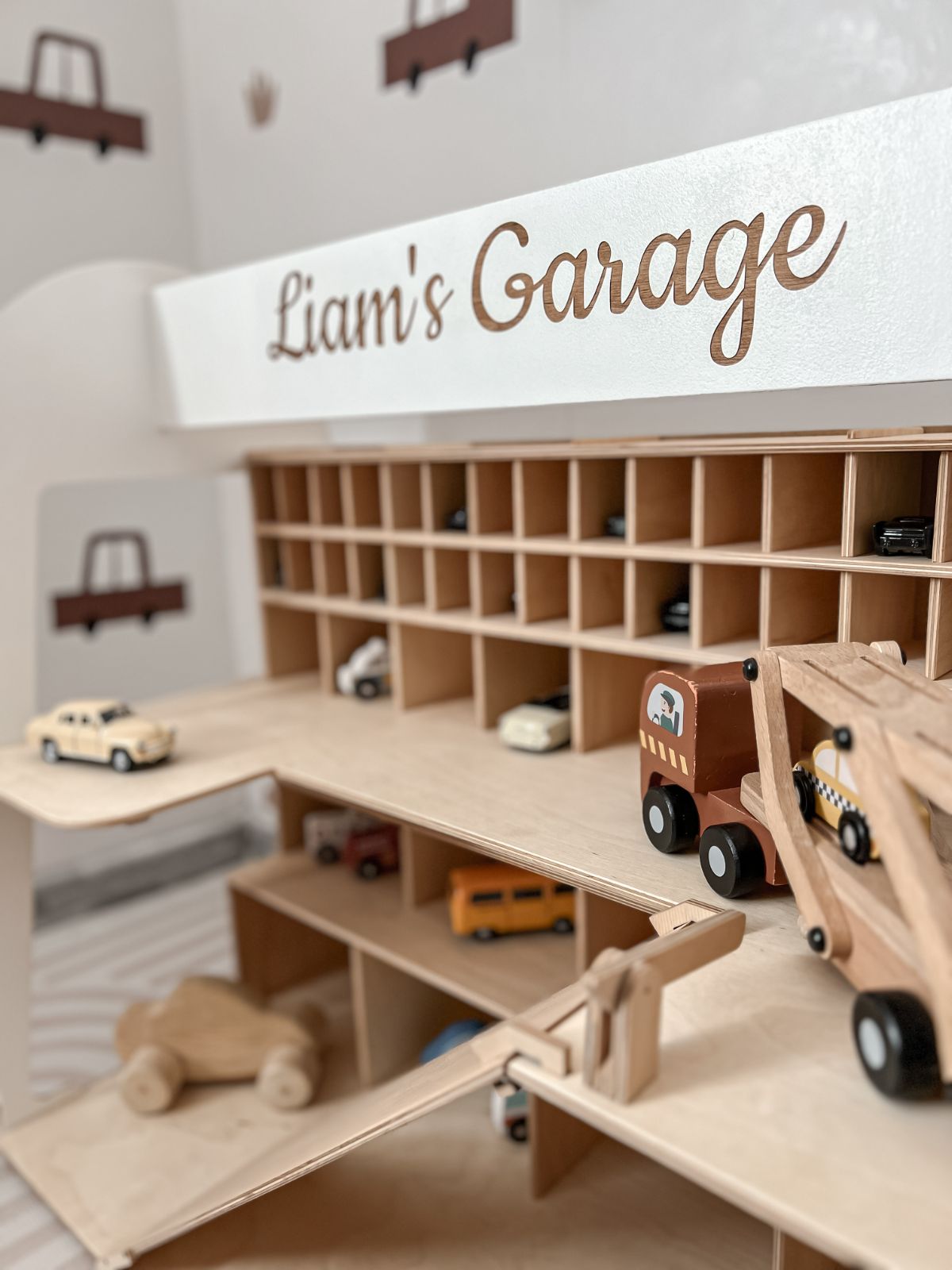 Toy Car Garage Storage 🟆 ChildUniverse