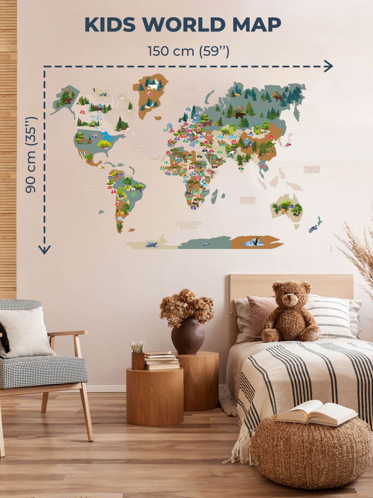 Kids Wall Map 🟆 Interactive Wall Map for Kids ChildUniverse