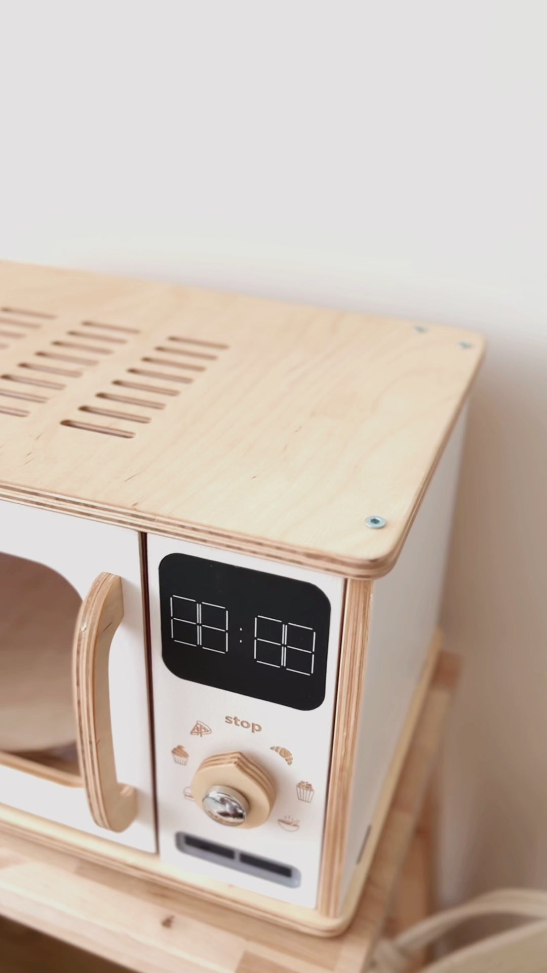Wooden Microwave Toy In Stock at ChildUniverse