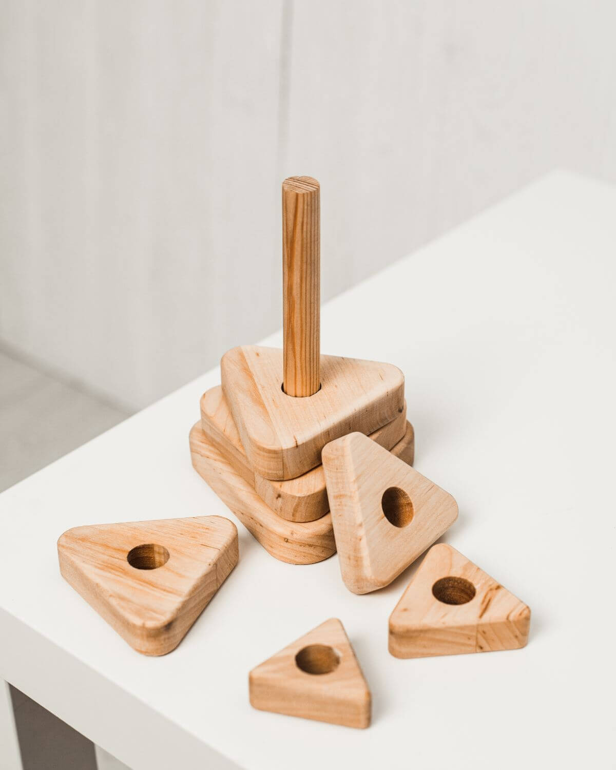 Triangle Stacking Toy Creative Toddler's Gift by ChildUniverse