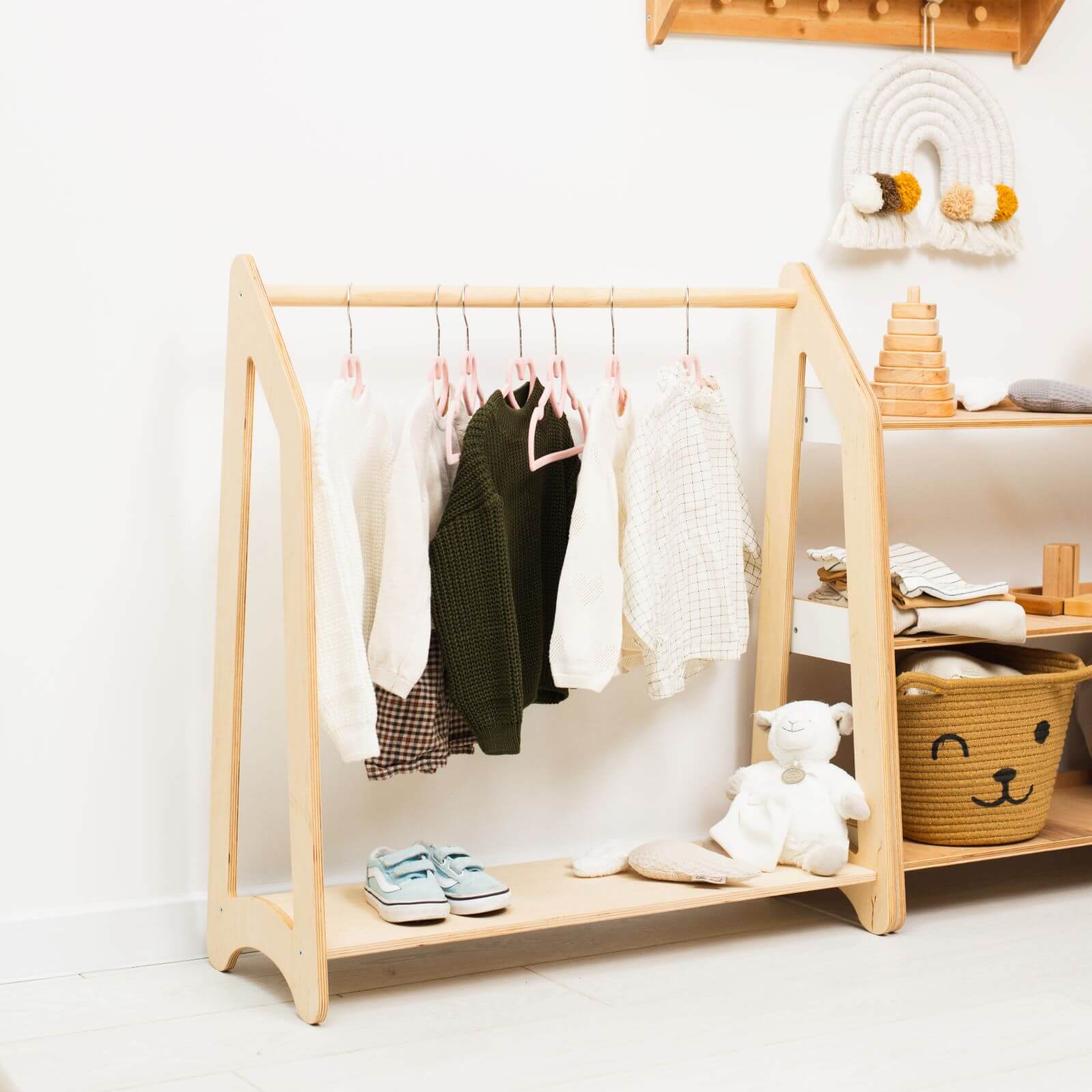 Wooden Clothing Rack Always in Stock at ChildUniverse