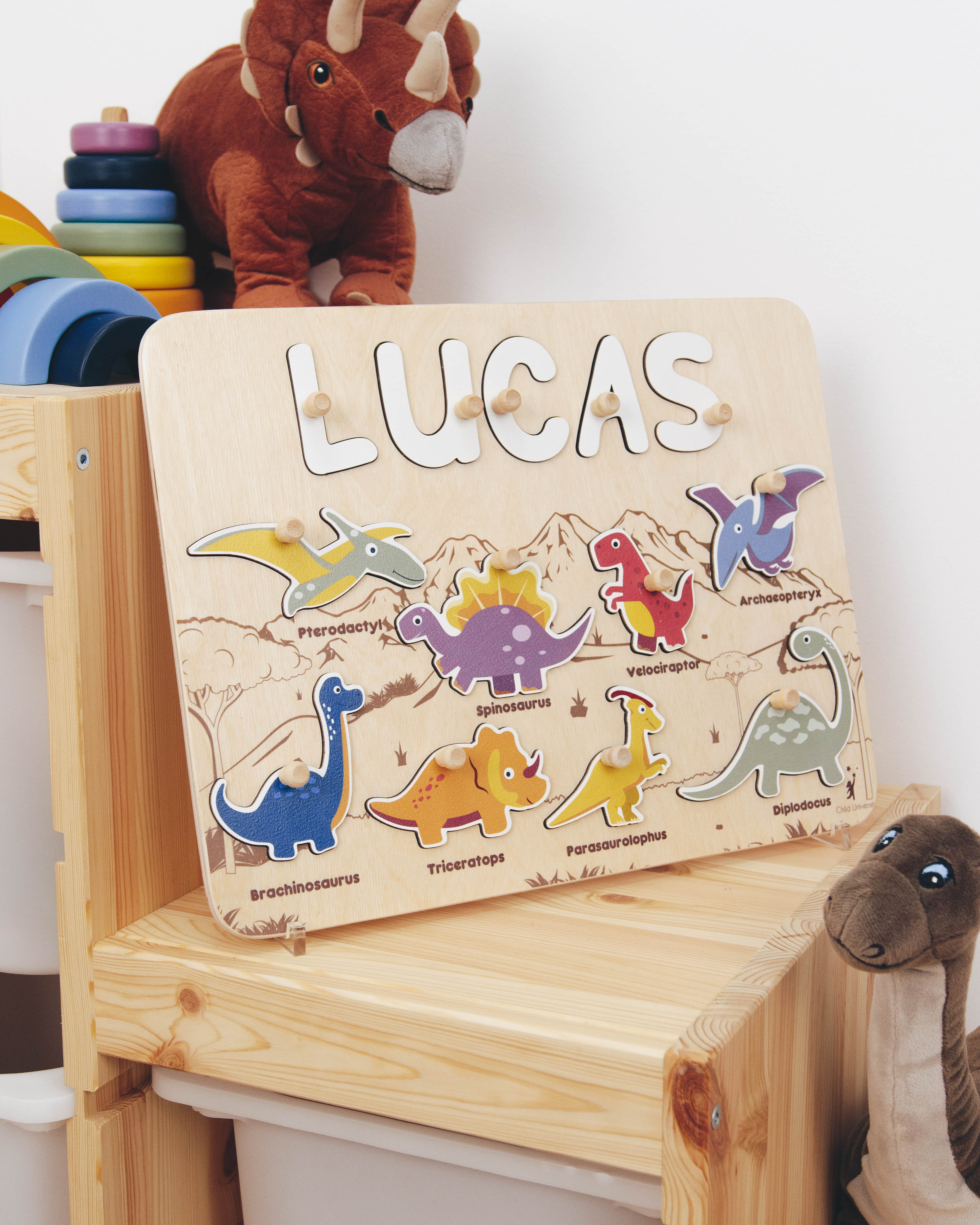 Dinosaur Name Puzzle Board 🞺 ChildUniverse