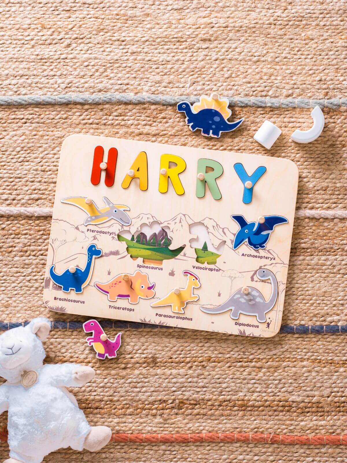 Dinosaur Name Puzzle Board 🞺 ChildUniverse