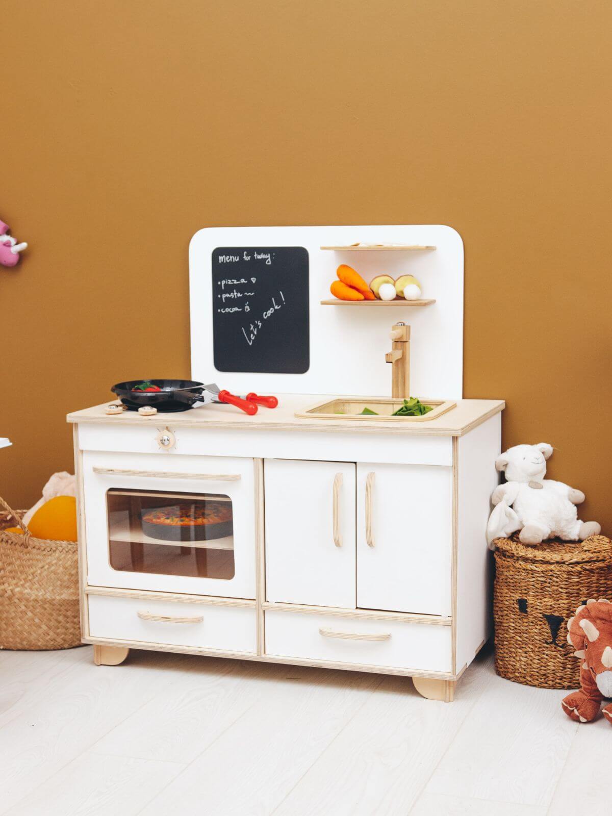 Wooden Play Kitchen ChildUniverse